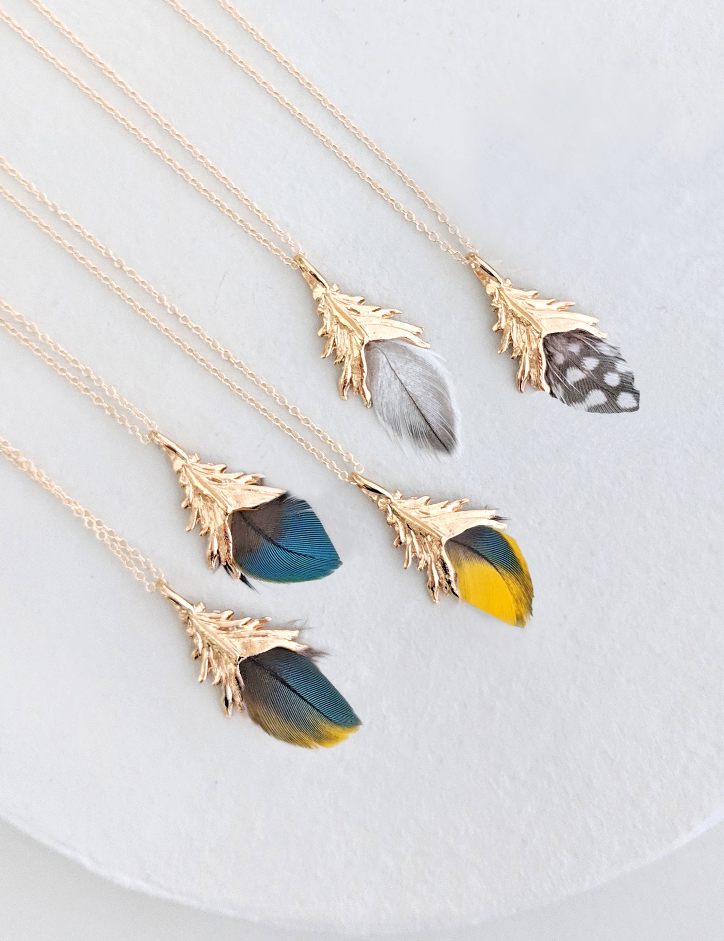 Mini Feather Necklace | More Colors – NUANCE